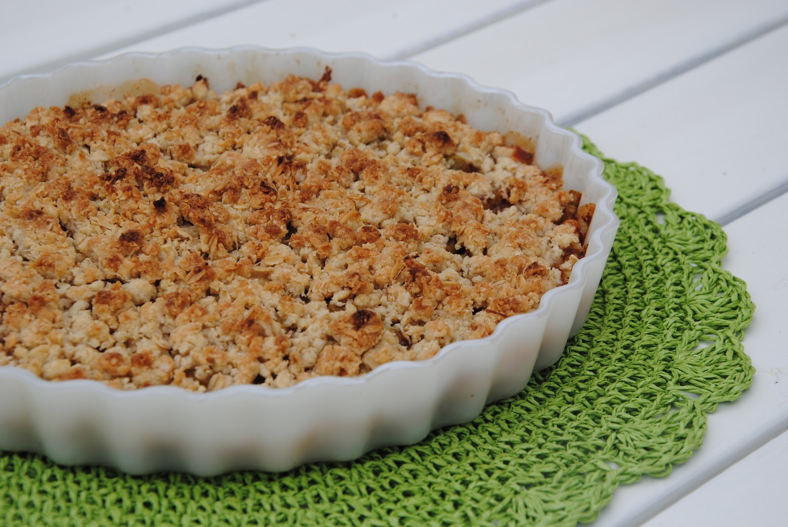 Matiallaformer: Rabarberpaj med smuldeg